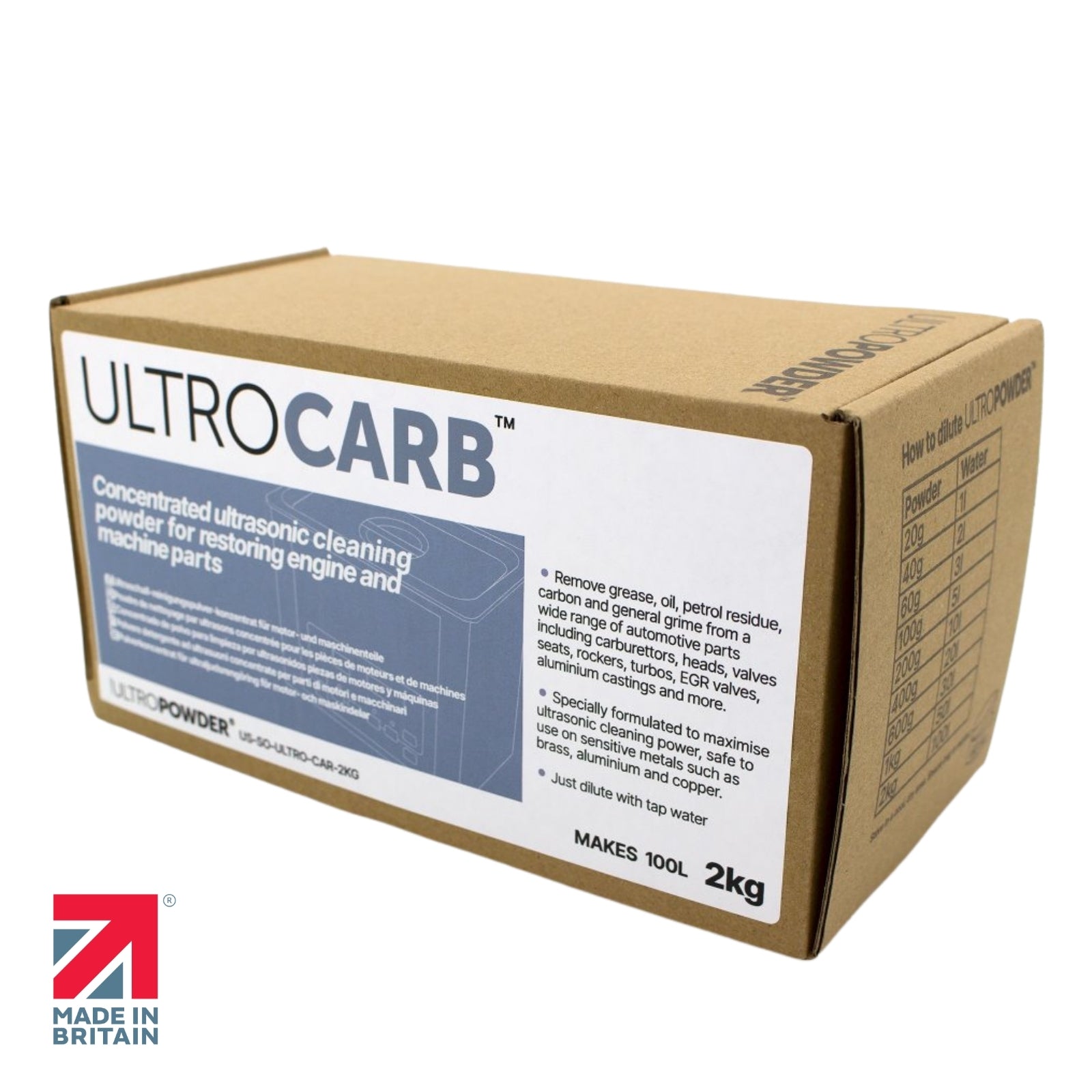UltroCarb Engine Parts Ultrasonic Cleaner Powder Detergent 2kg ...