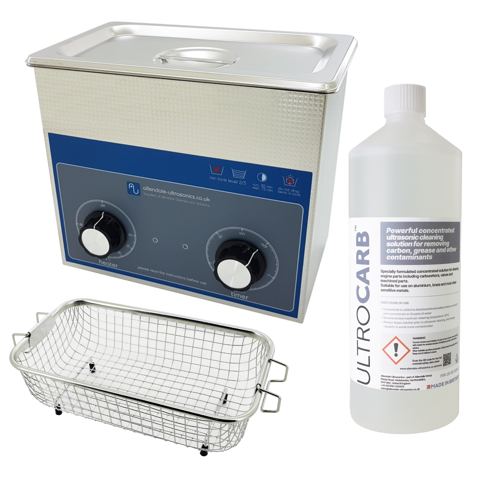 3 Litre Mechanics Engine Parts Ultrasonic Cleaner Bundle – Allendale ...